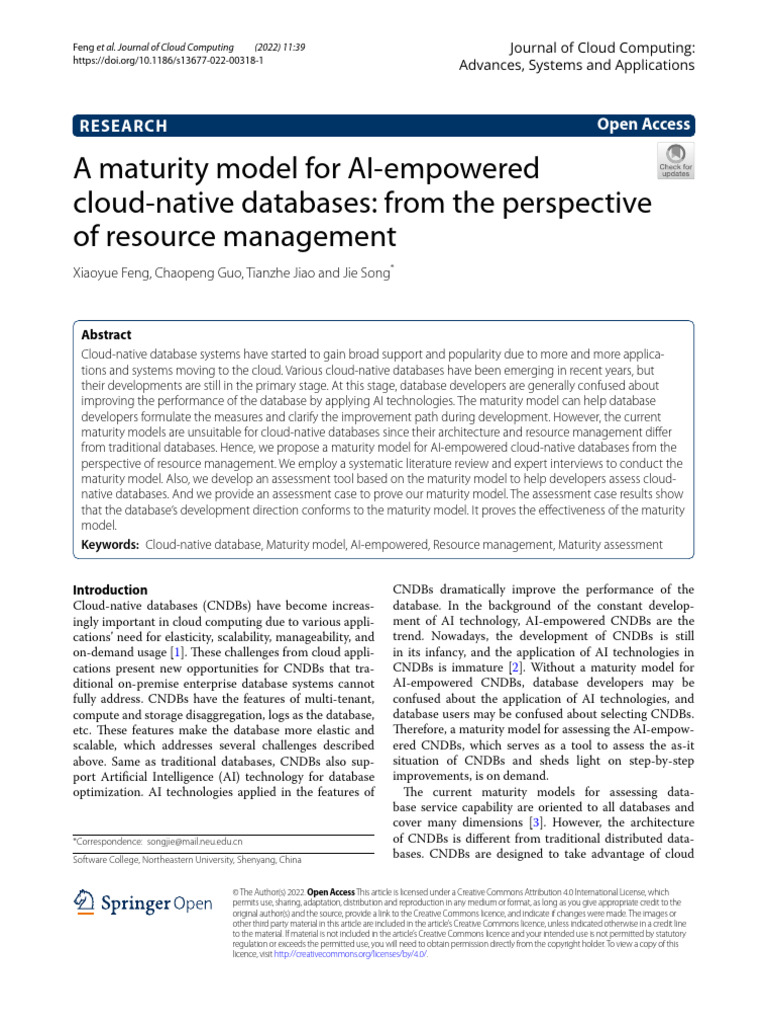 A Maturity Model For AI-empowe | PDF | Databases | Cloud Computing