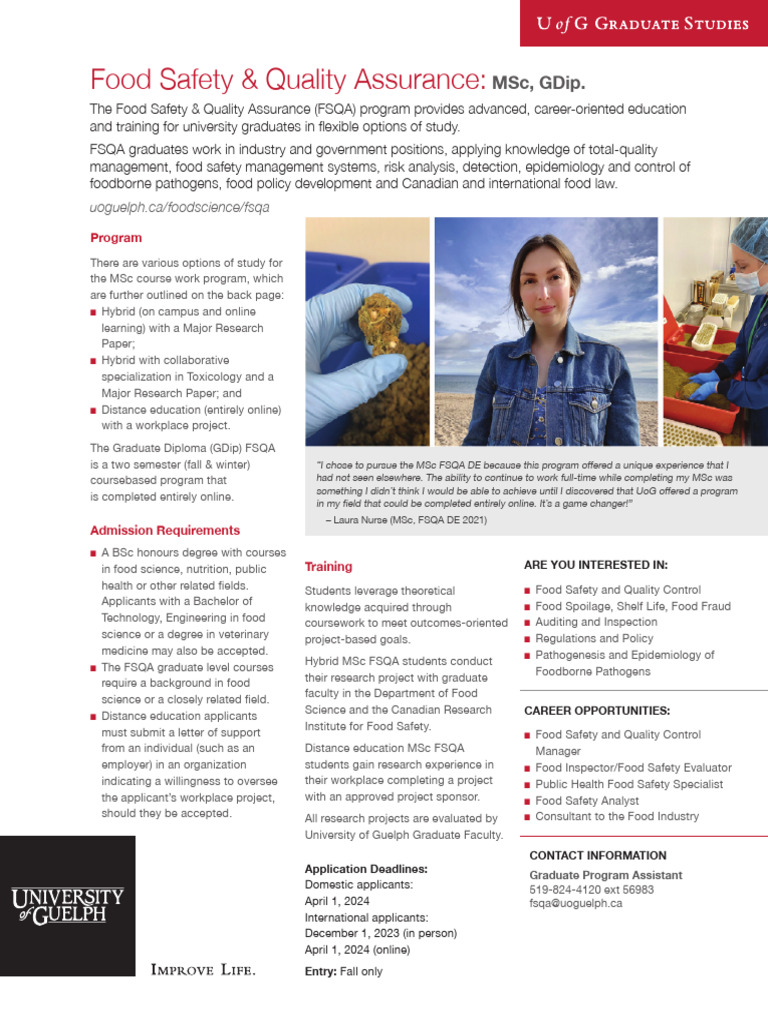 2024 Fsqa | PDF | Food Safety | Bachelor's Degree