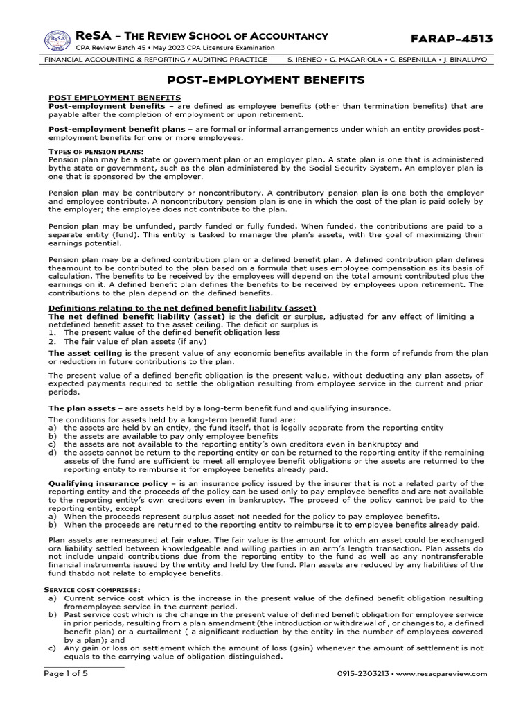 farap-4513-post-employment-benefits-download-free-pdf-defined