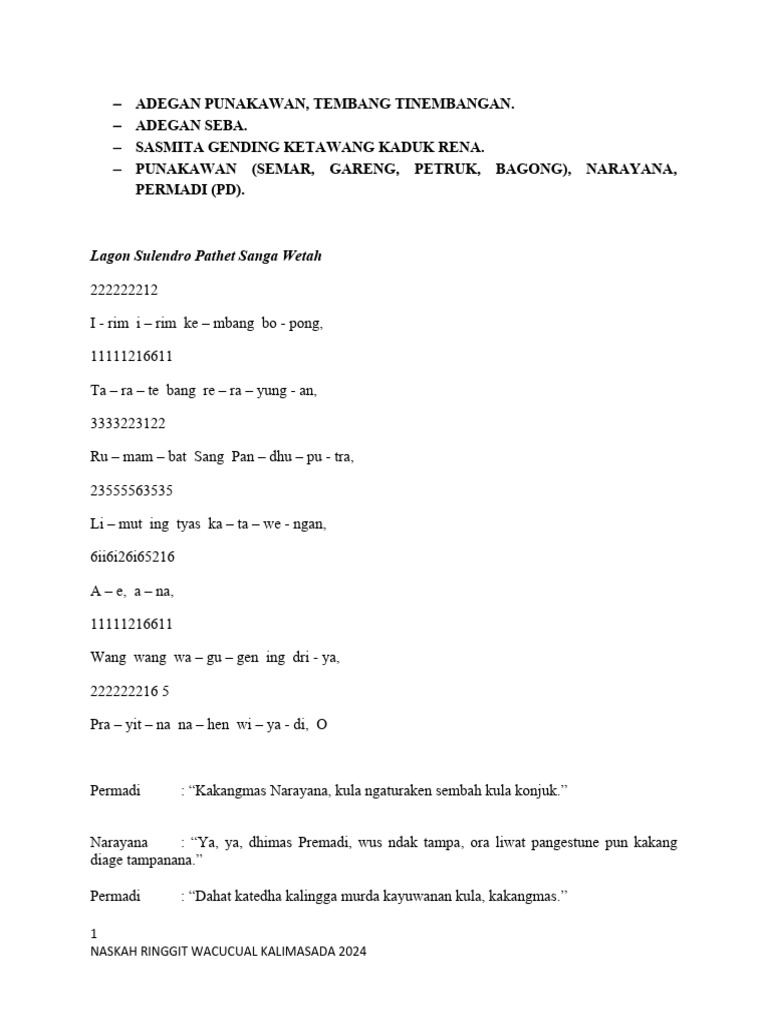 Adegan Punakawan | PDF