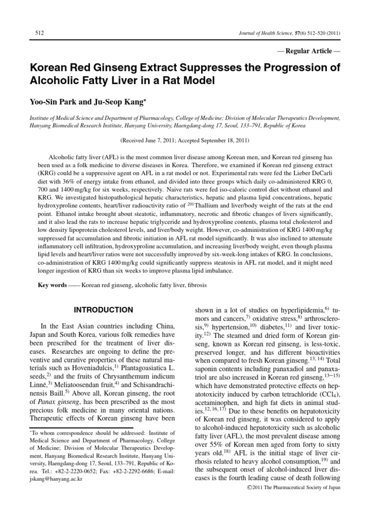 Korean Ginseng | PDF | Cholesterol | High Density Lipoprotein