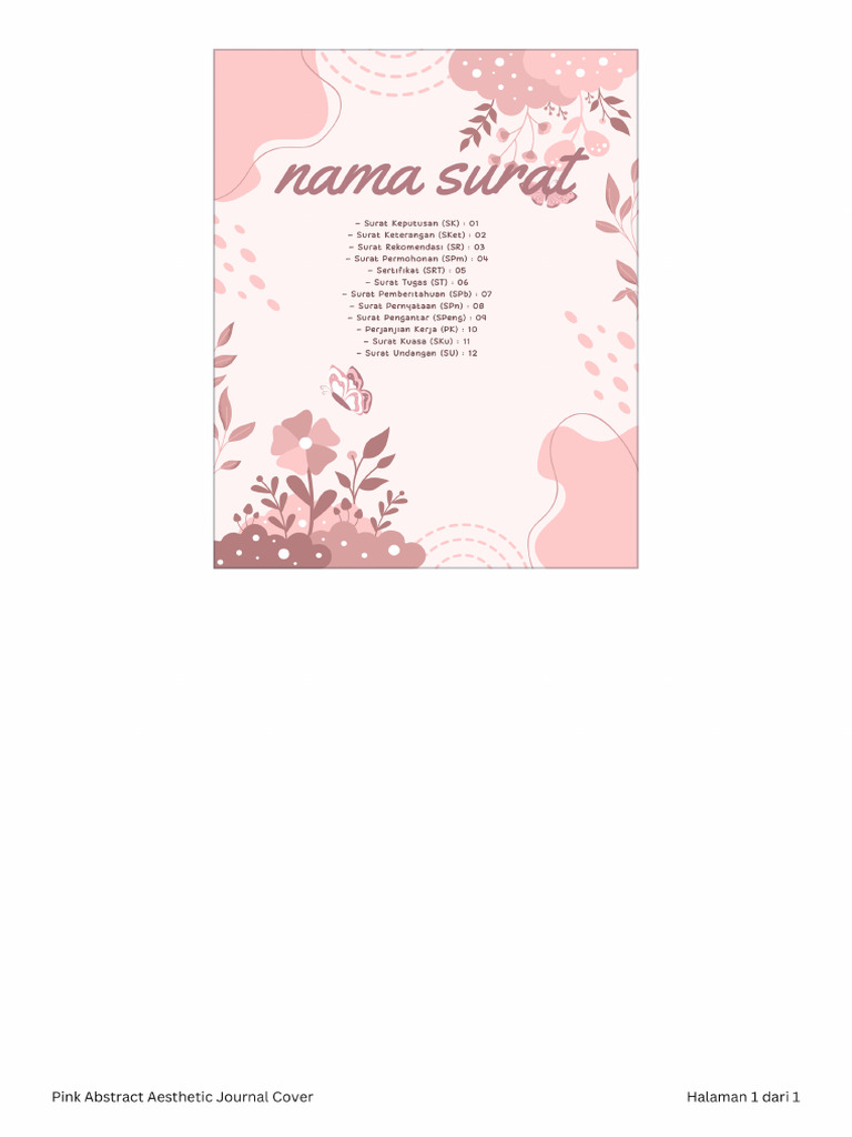 Pink Abstract Aesthetic Journal Cover | PDF