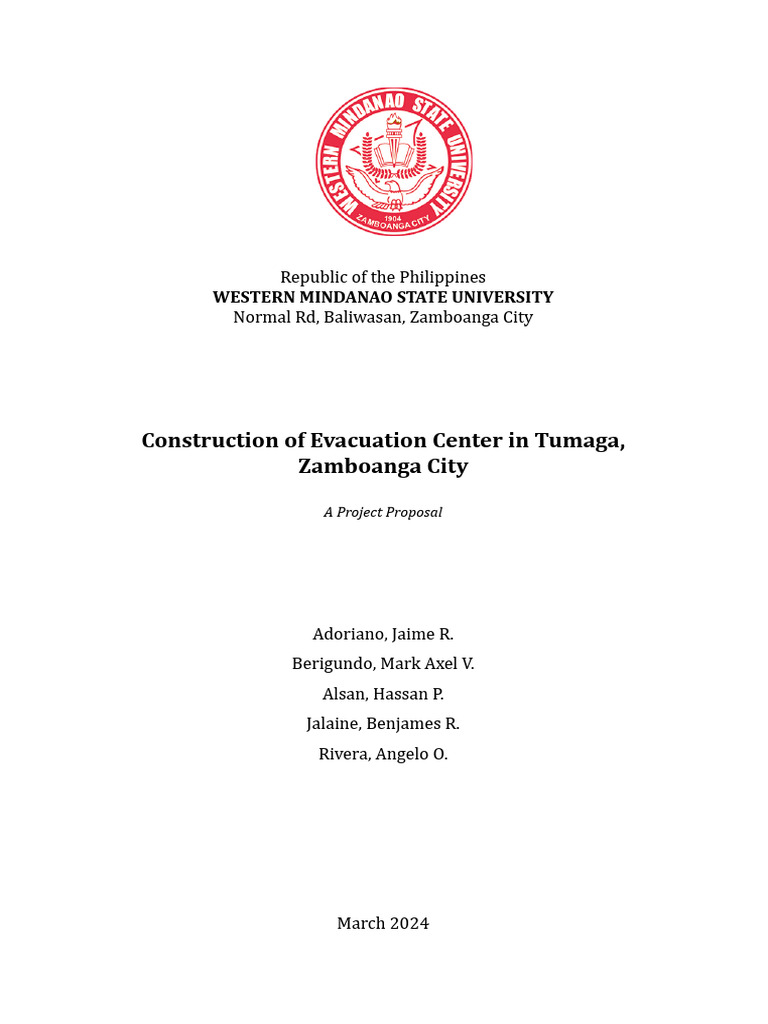 Evacuation Center - Final Paper | PDF | Emergency Evacuation ...