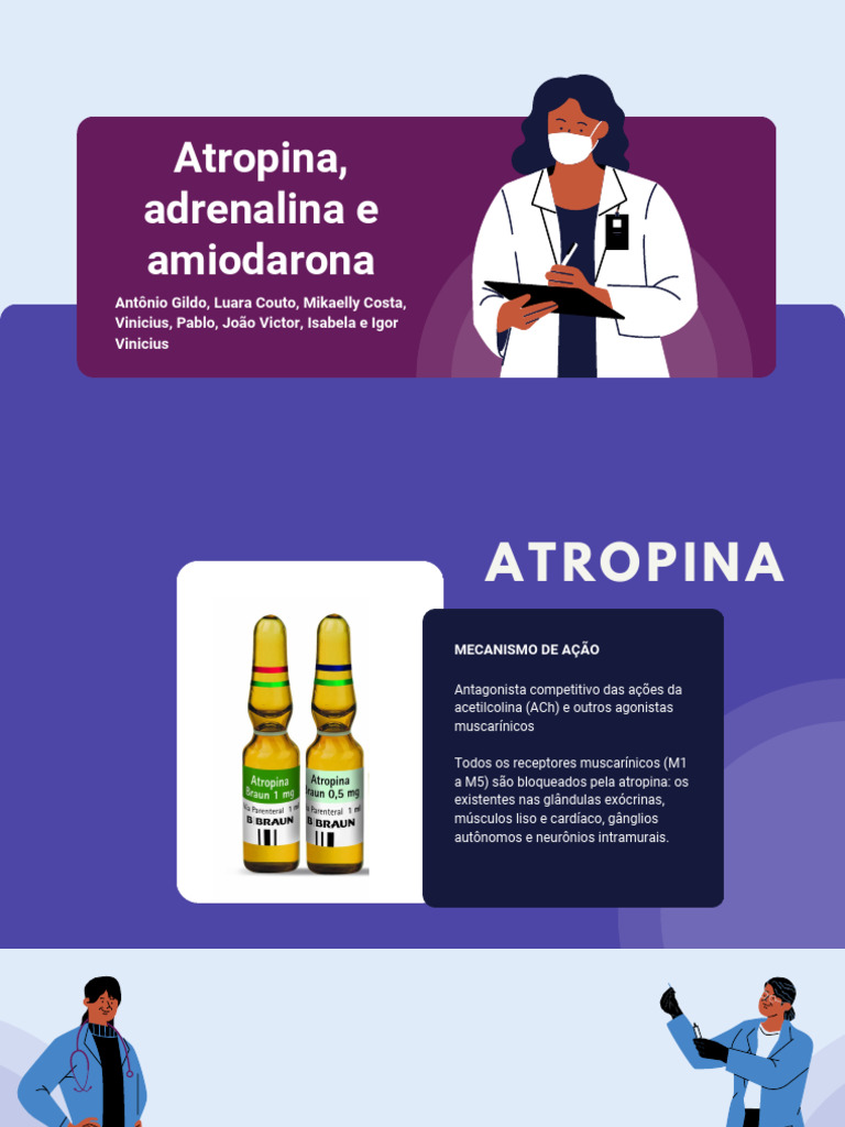 Atropina, Adrenalina e Amiodarona | PDF | Especialidades médicas ...
