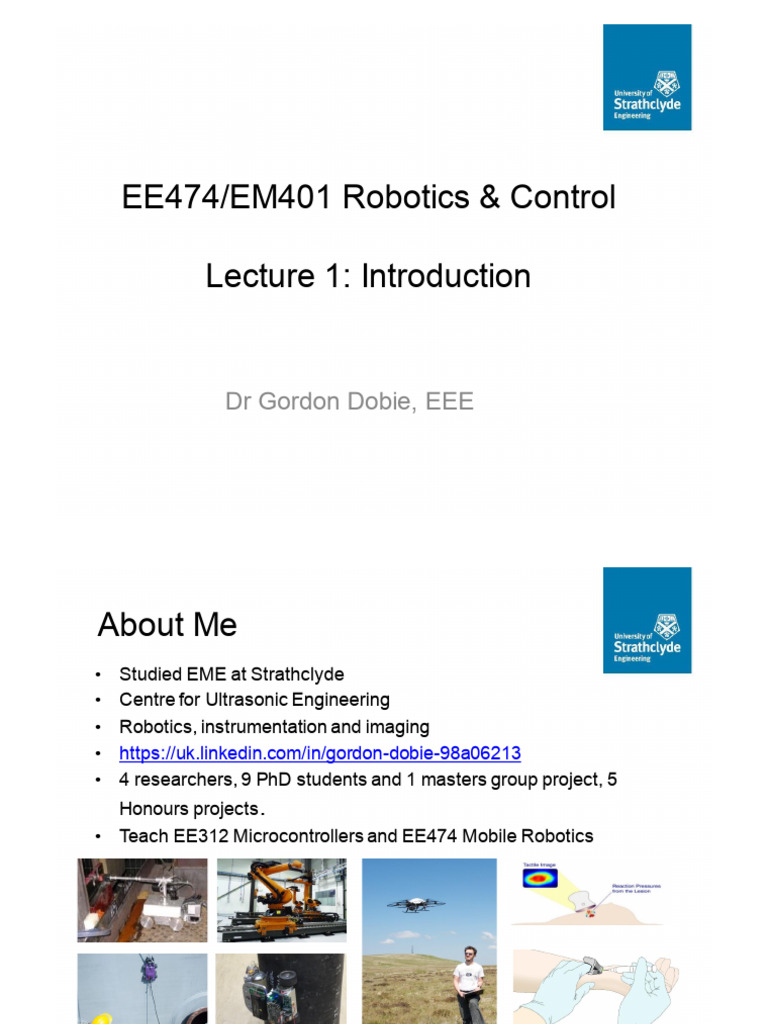 2019 Lecture1 - Intro | Download Free PDF | Robotics | Automation