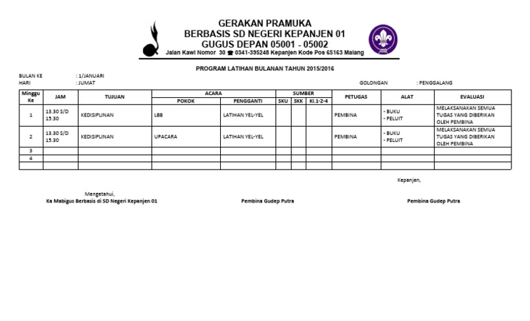 Program Bulanan | PDF