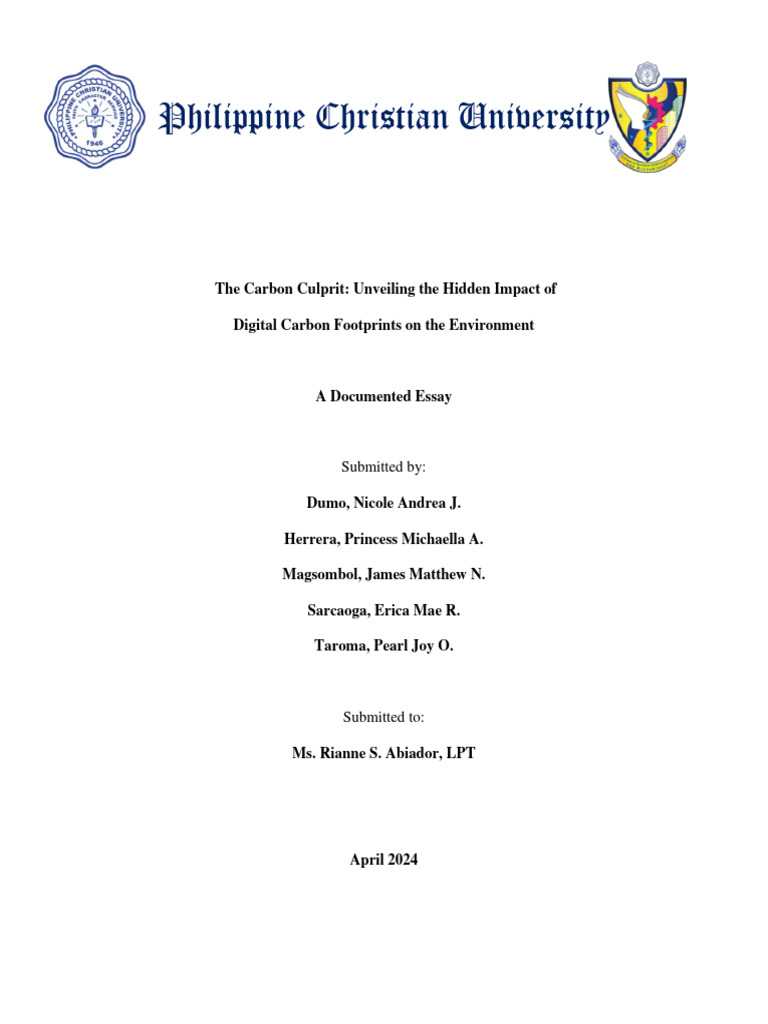 Documented Essay | PDF | Carbon Footprint | Infrastructure