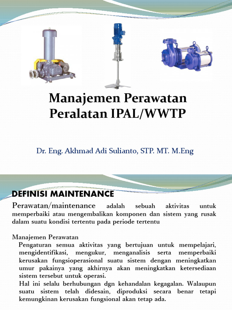 Manajemen Perawatan IPAL oleh Akhmad Sulianto | PDF