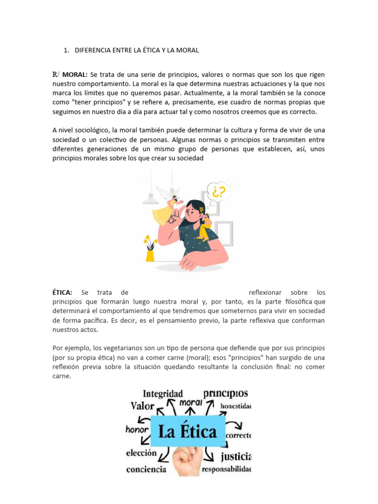 Diferencia Entre La Ética y La Moral | PDF | Moralidad | Contador