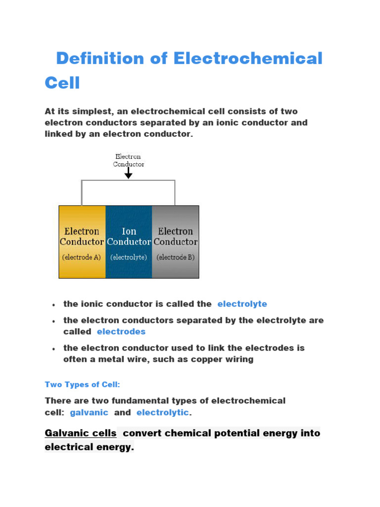 Chemistry Project - Types of Electric Cells | PDF | Electrochemistry ...
