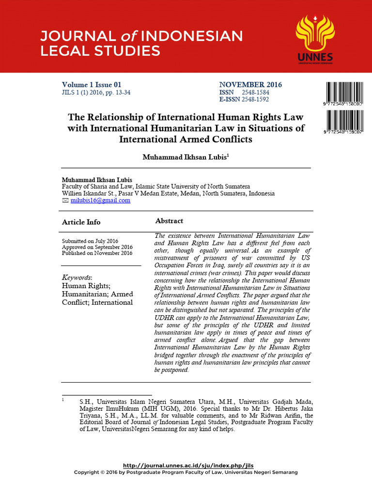 The Relationship of International Human Rights Law With International ...