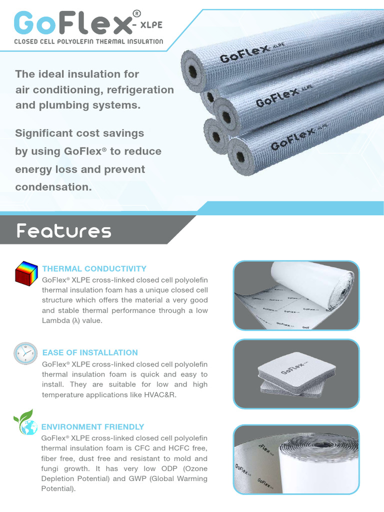 Goflex Xlpe | PDF | Thermal Insulation | Pipe (Fluid Conveyance)