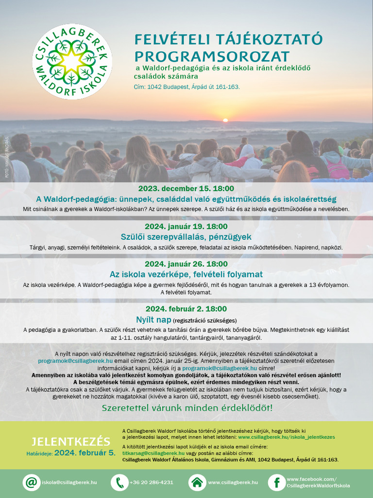 2024 CSBI Felveteli Tajekoztato A4 Ev | PDF