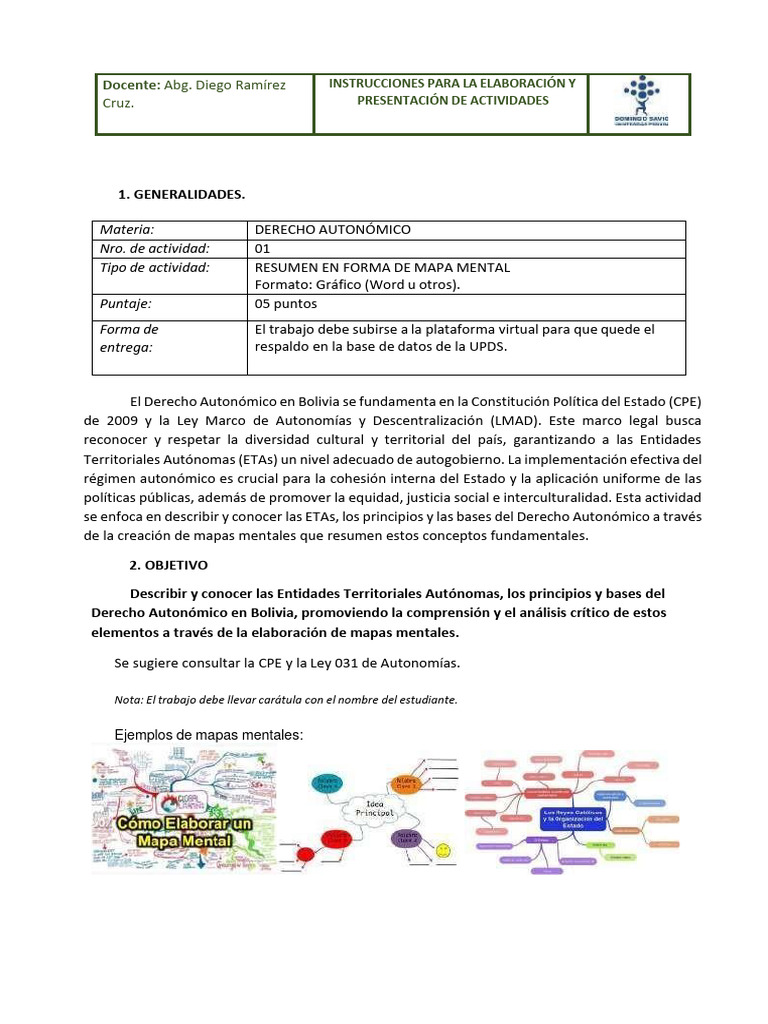 A1 Principios y Bases AUT 01.II.21 (Mapa Mental) | PDF