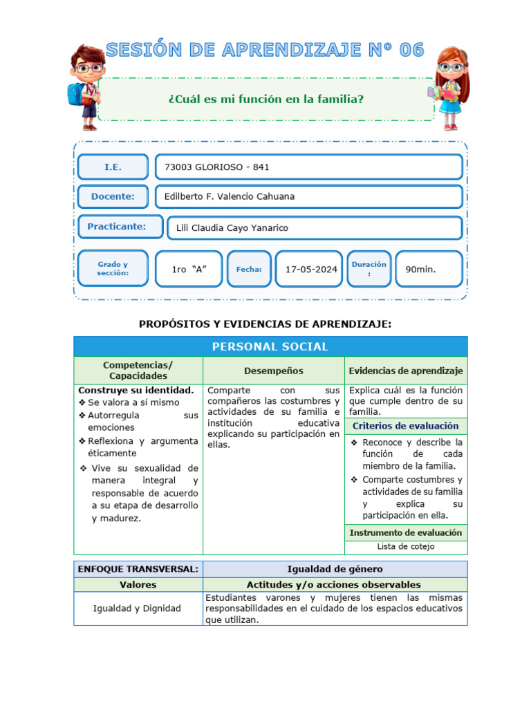 Sesion 6 | PDF | Evaluación | Aprendizaje