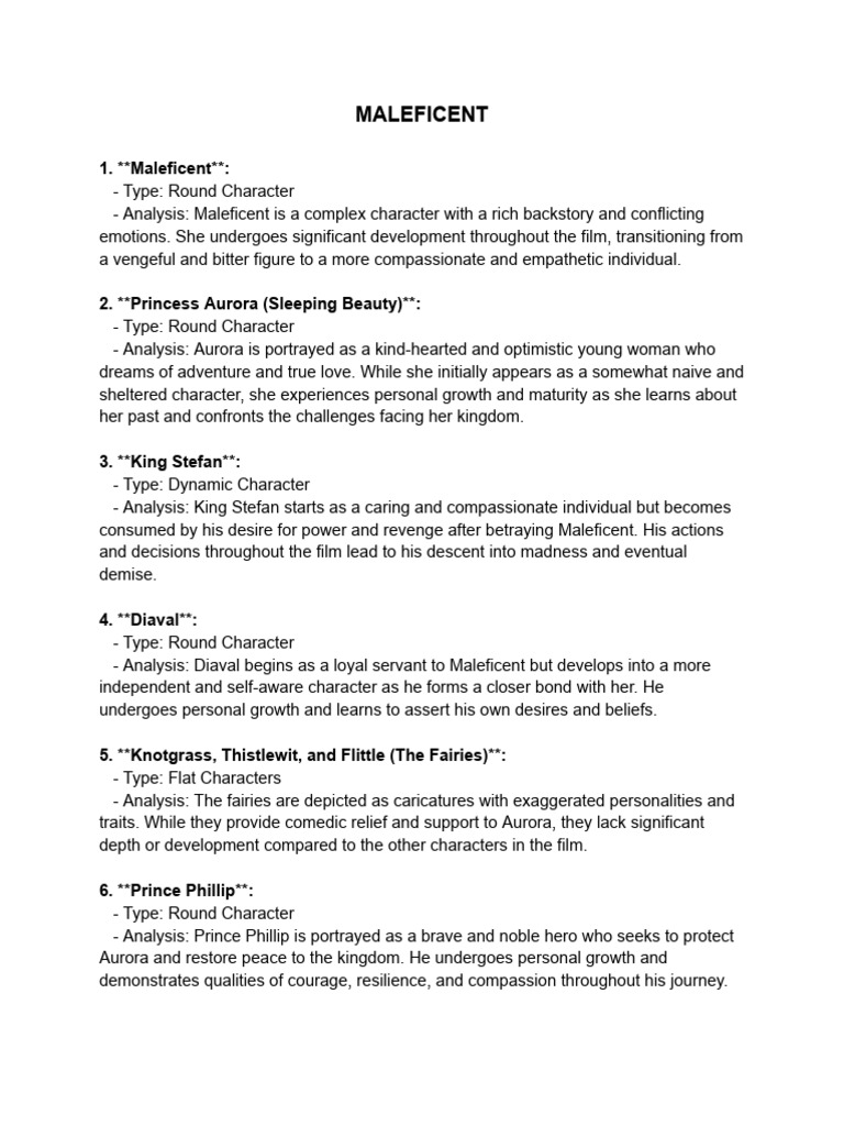 Character Analysis in Animated Films | PDF