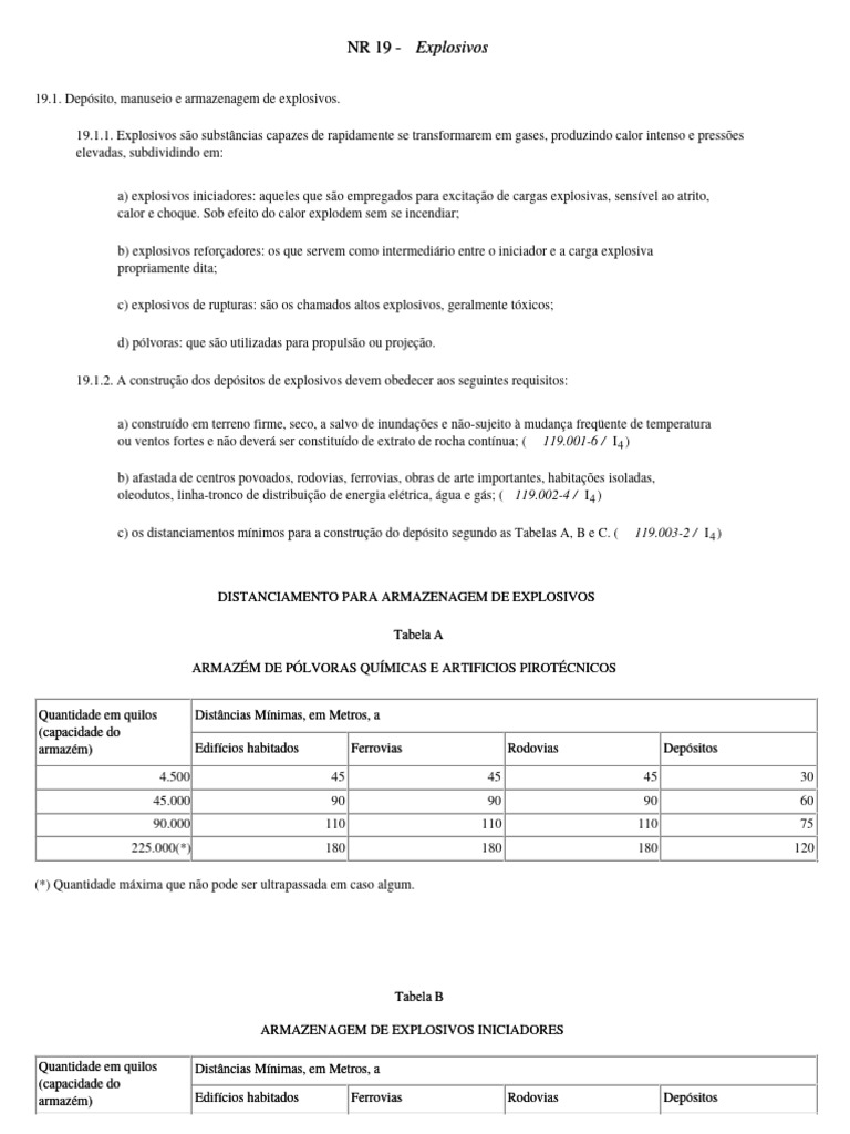 NR-19 EXPLOSIVOS | PDF | Calor