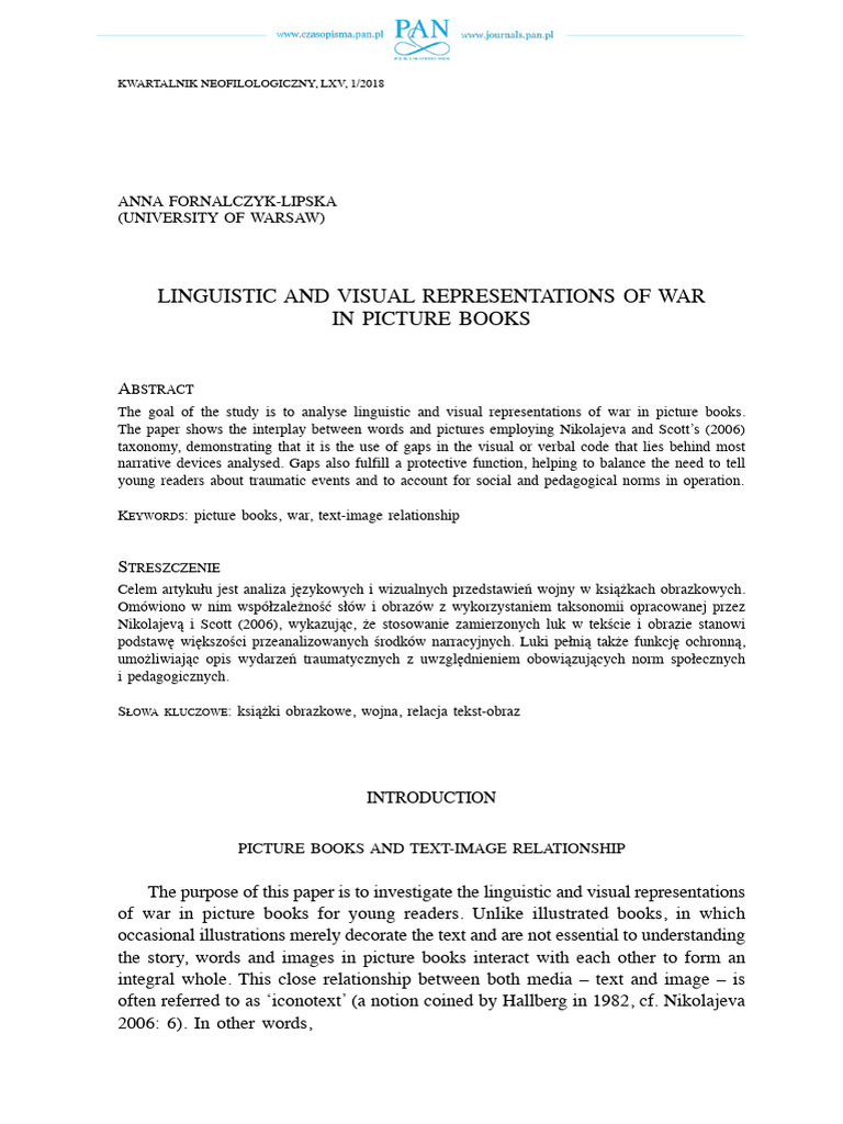 Linguistic and Visual Representatio | PDF | Narrative | Experience