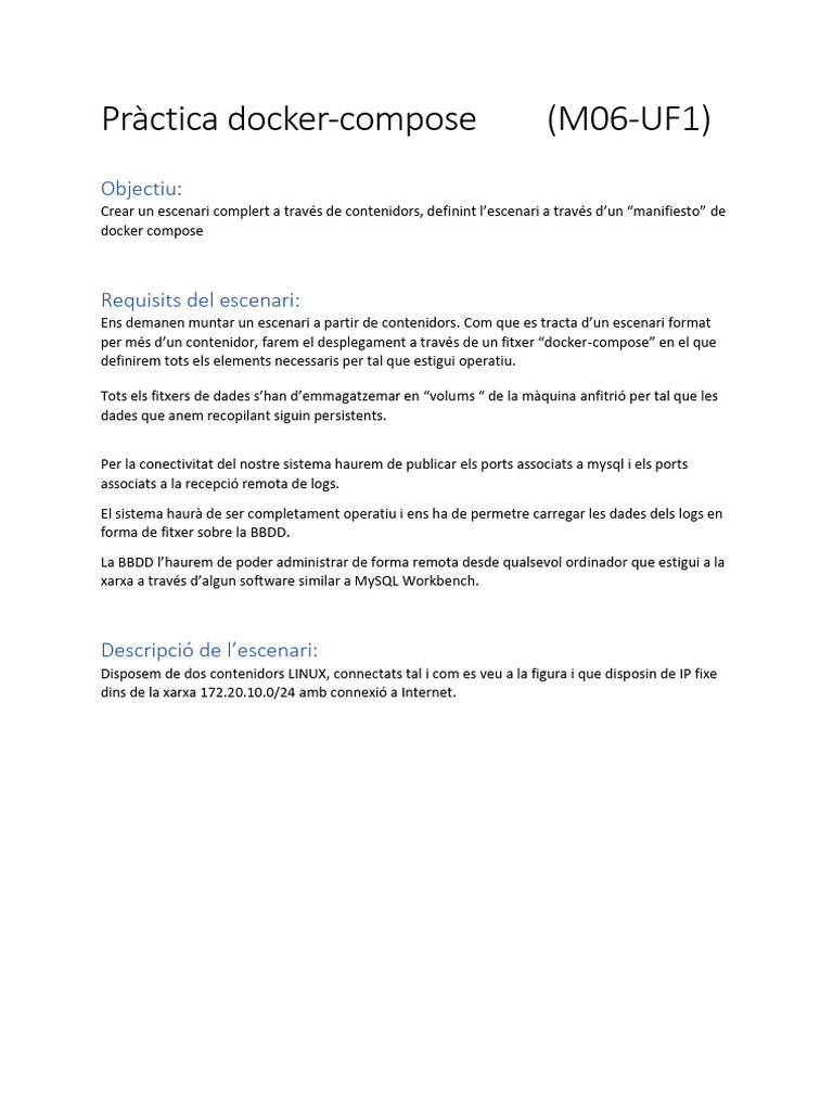 Practica Docker Compose | PDF