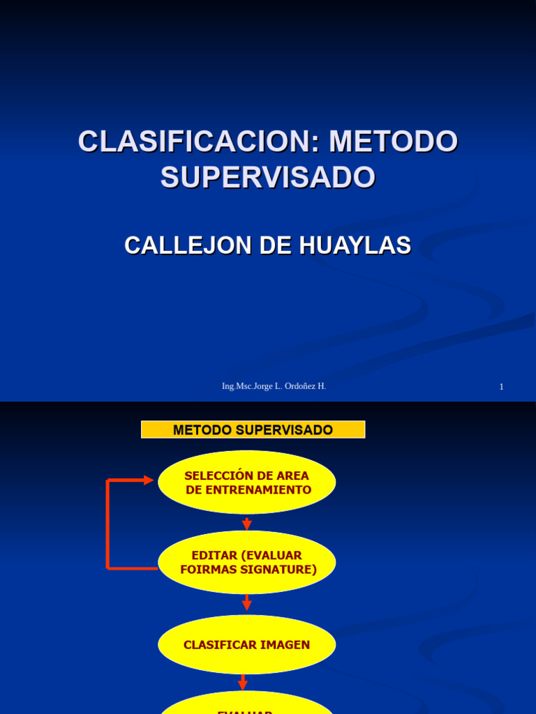 Clasificac Supervisada Erdas PDF Visi n Por Computador