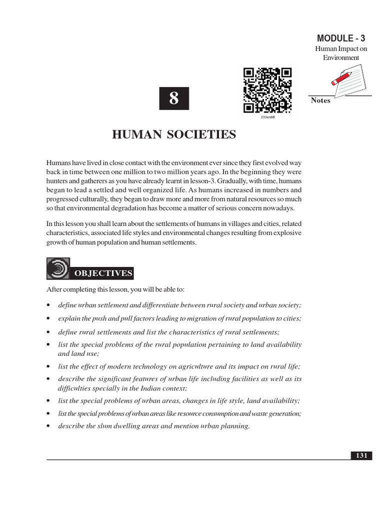 Human Societies: Module - 3 | PDF | Slum | Agriculture