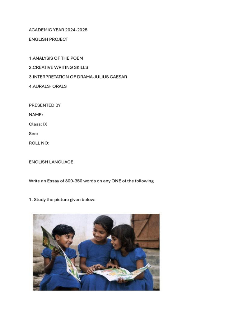 PROJECT Class 9 | PDF