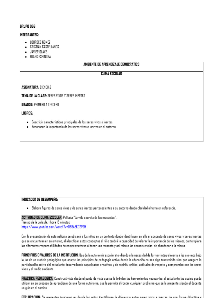 Aad Ejemplo 2 | PDF | Enseñando | Evaluación