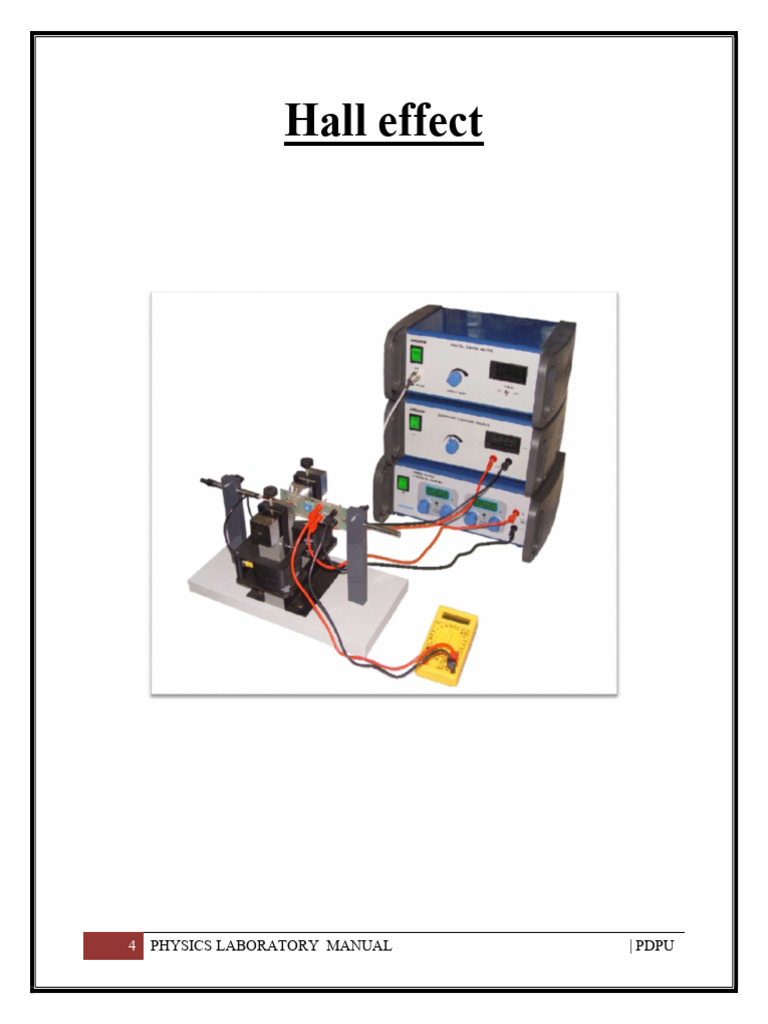 1 - Hall Effect | PDF | Electrical Resistivity And Conductivity | Magnetic Field