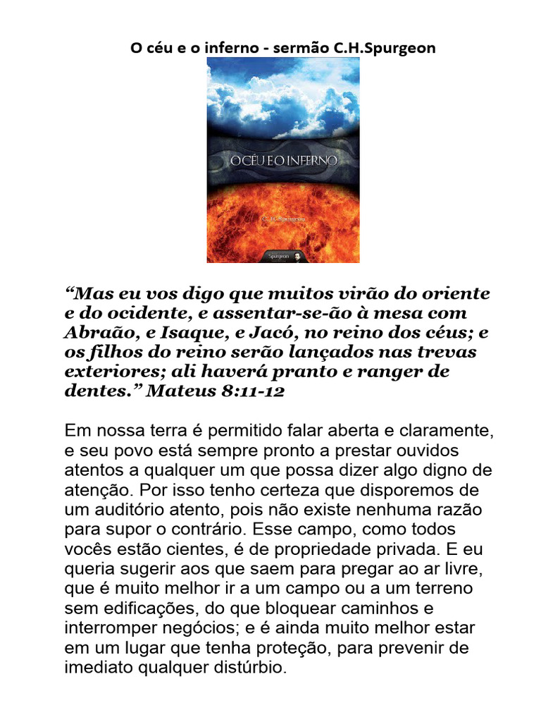 O Céu e o Infernodemuitos | PDF | Jesus | Isaac