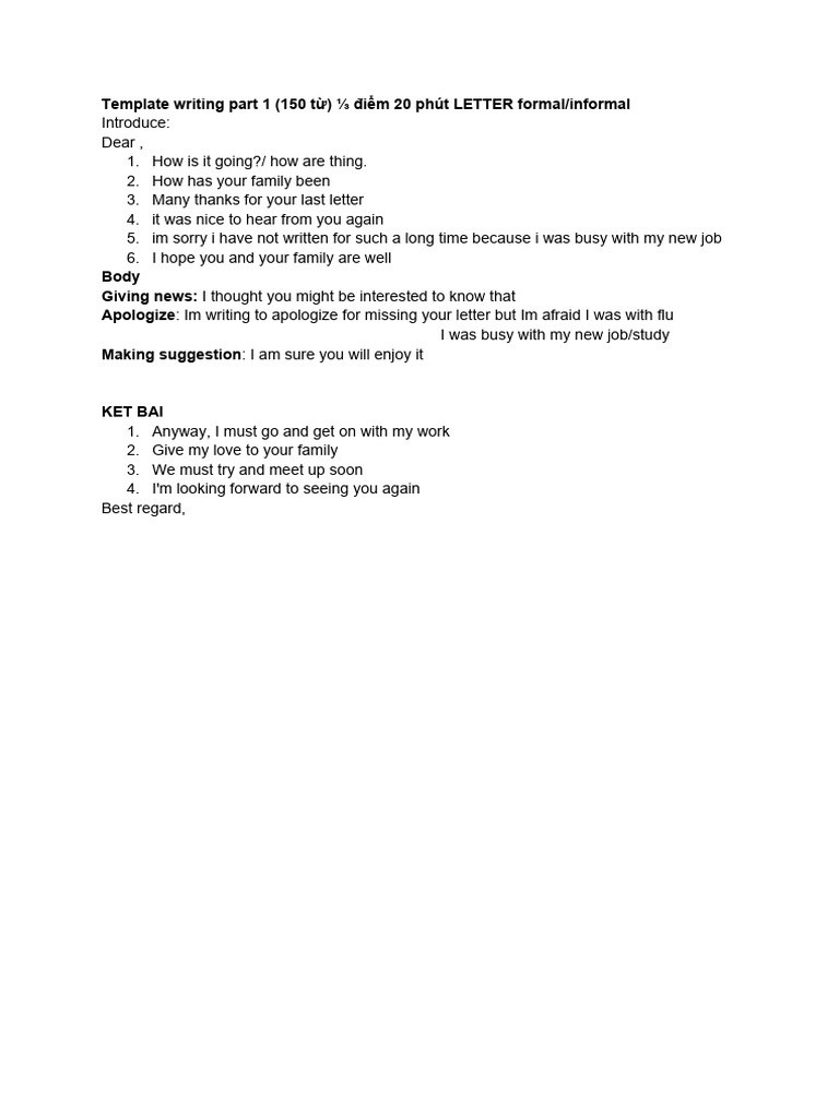 Template Writing Parrt 1 | PDF | Language Arts & Discipline