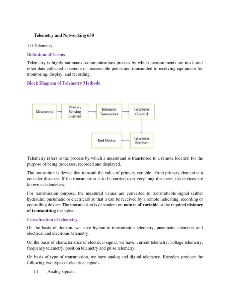 Lec 2 Telemetry and Networking 630 - 220914 - 144340-1 | PDF | Transmission Medium | Optical Fiber