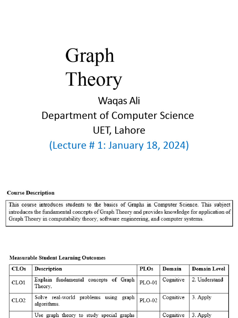 Lecture 1 Pdf Vertex Graph Theory Theoretical Computer Science