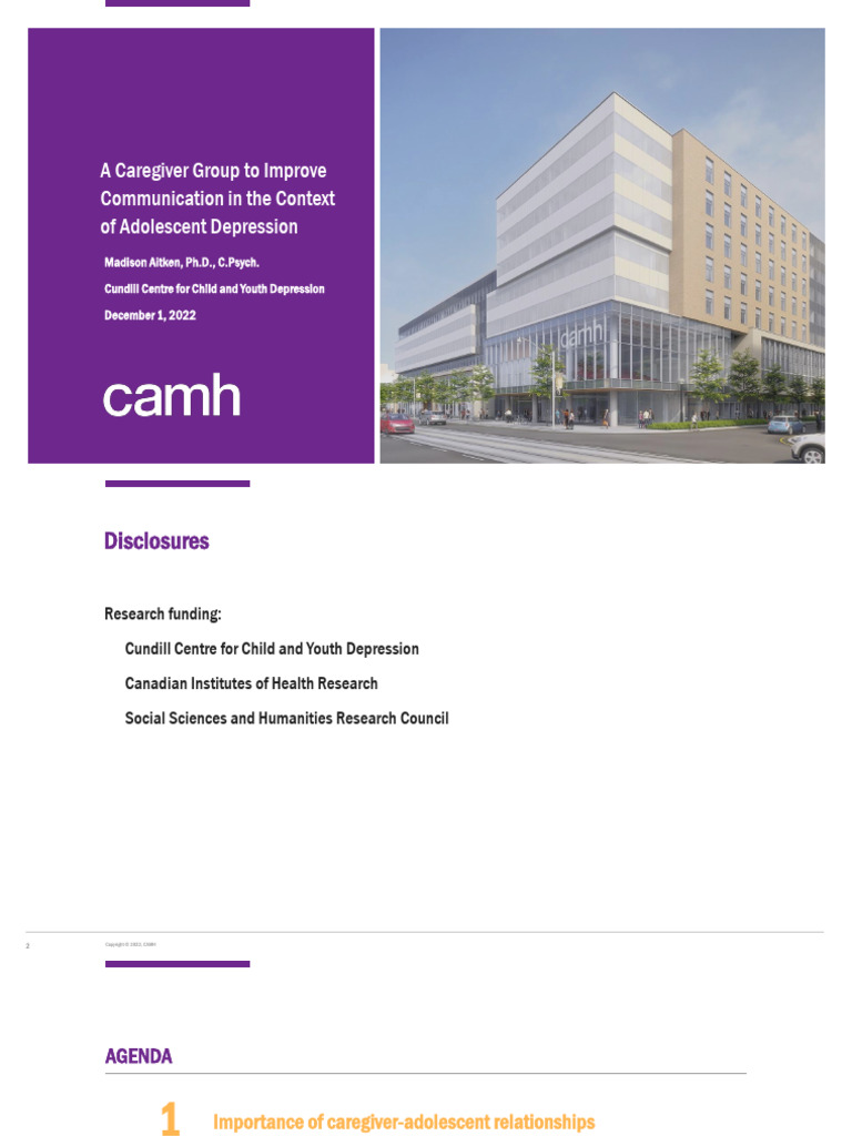A Caregiver Group To Improve Communication in The Context of Adolescent ...