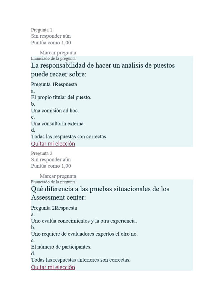 Pregunta | PDF | Reclutamiento | Gestión de recursos humanos