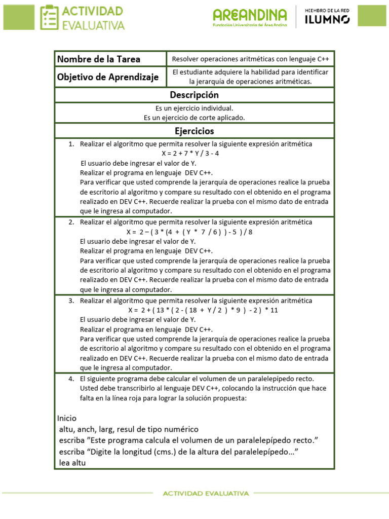 Tarea Eje 2 | PDF | Algoritmos | Lenguaje de programación