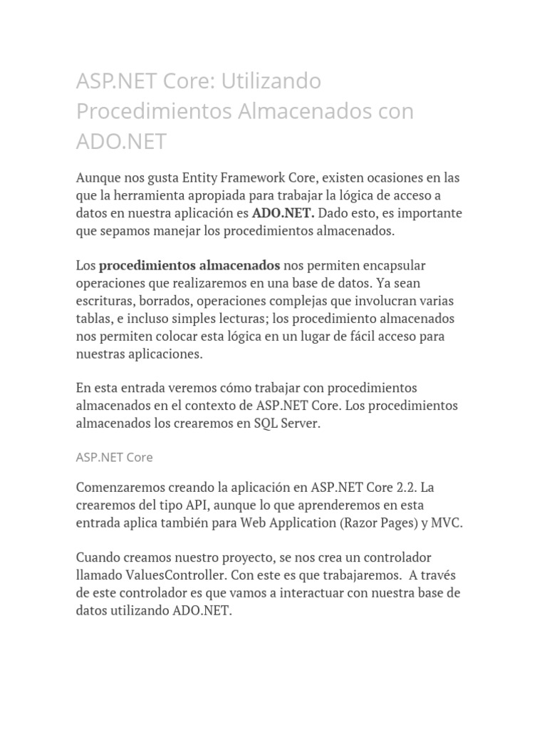 ASP Procedimiento Almacenado | PDF | SQL | Active X Data Objects
