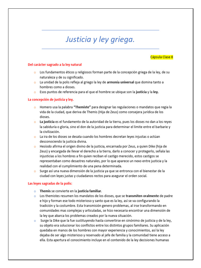 Justicia y Ley en la Antigua Grecia | PDF | Justicia | Crimen y violencia