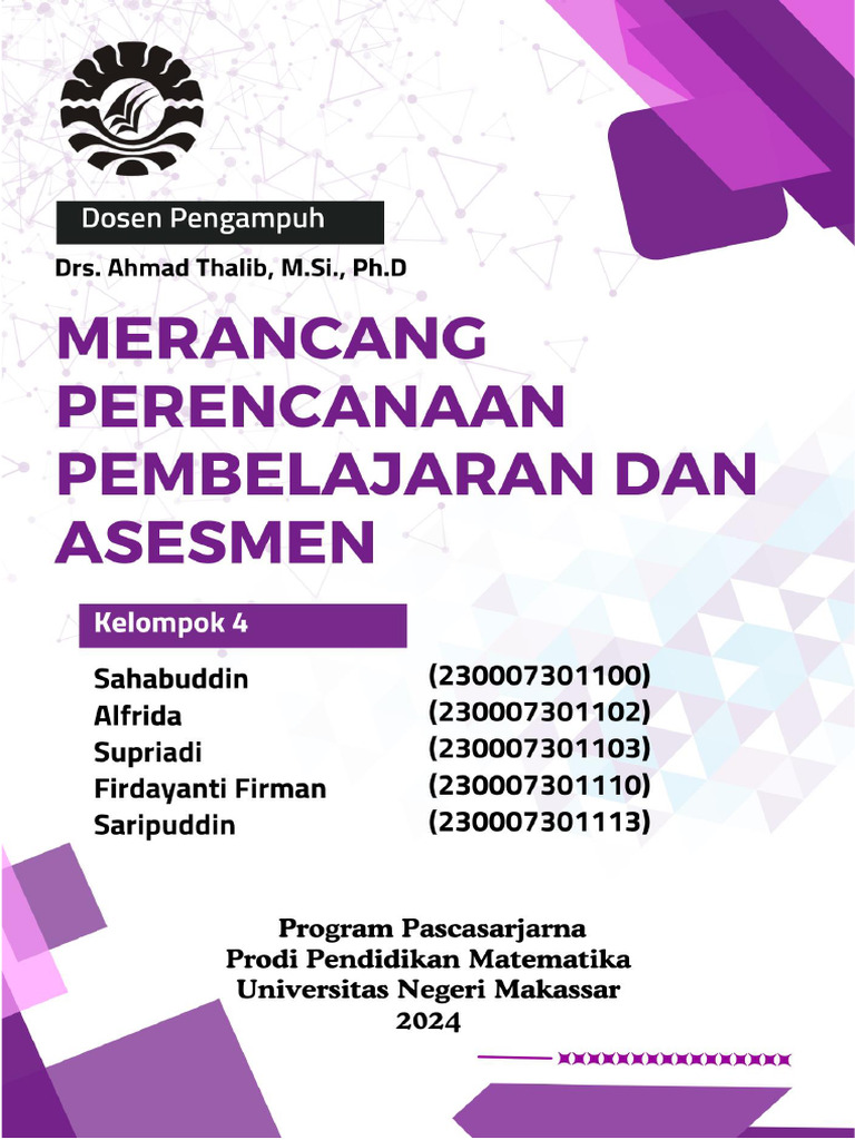 Makalah Kelompok 4 - Merancang Perencanaan Pembelajaran Dan Asesmen | PDF