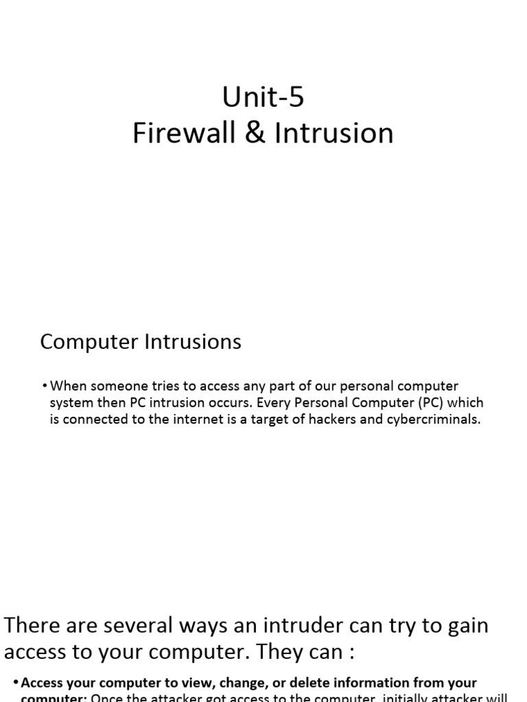 Unit 5 CS | PDF | Password | Firewall (Computing)