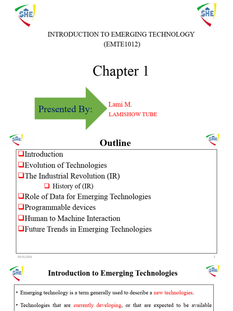 Chapter 1 Emerging Technology | PDF | Human–Computer Interaction | User Interface