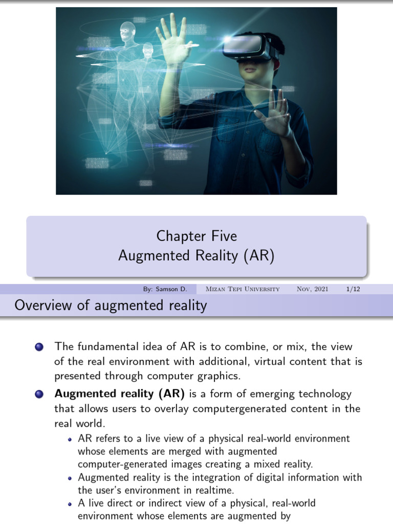 Chapter Five | PDF | Virtual Reality | Augmented Reality