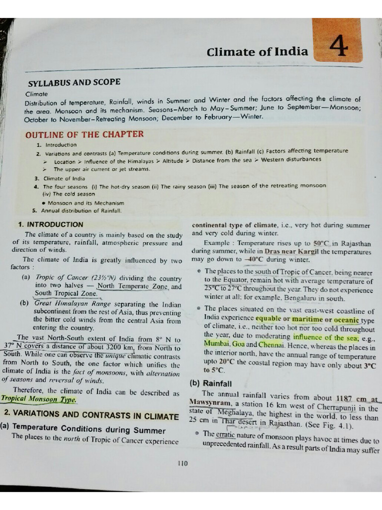 Chapter 4. Climate of India | PDF