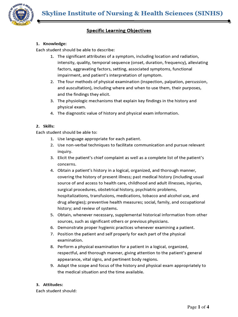 COLDERRA Acronym for Pain History | PDF | Physical Examination ...