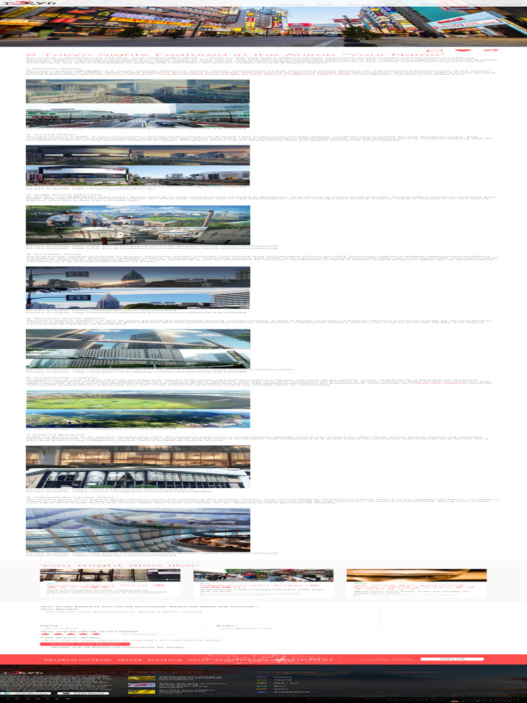 8 Tokyo Sights Featured in The Anime "Your Name" | PDF
