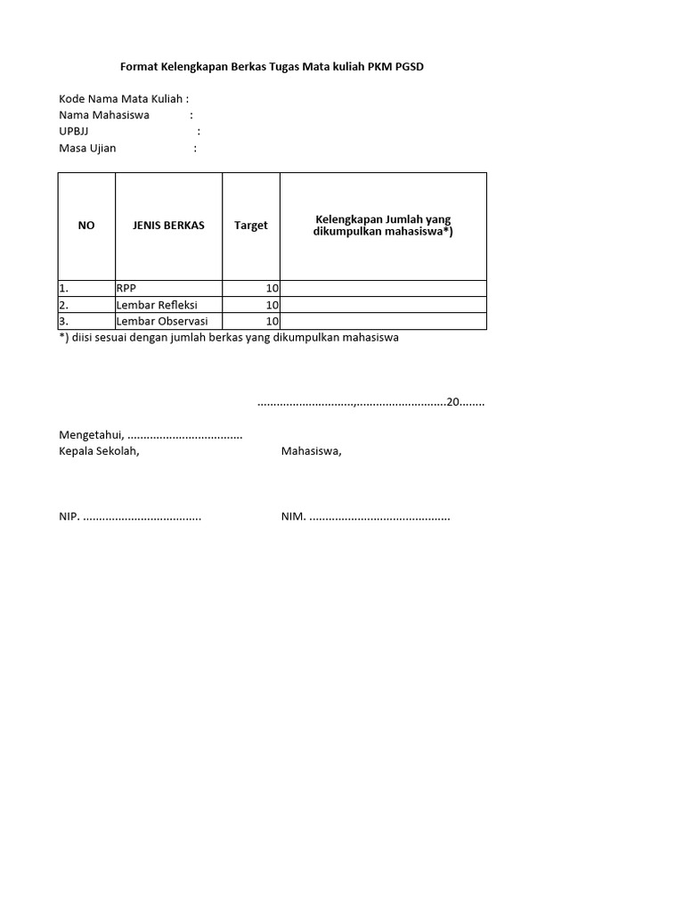 Format Berkas Tugas PKM PGSD | PDF | Teknologi & Rekayasa