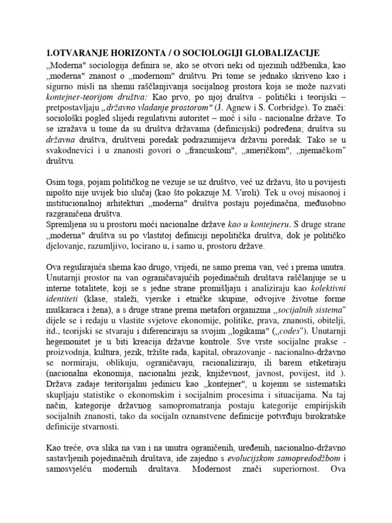 Globalizacija 3 KLK | PDF