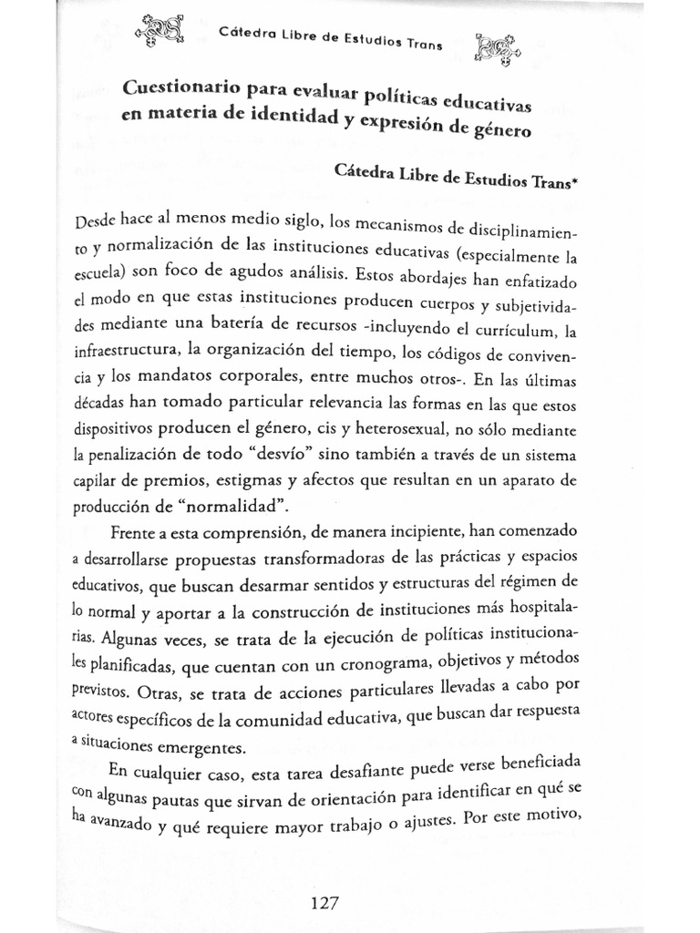Cat Libre de Estudios Trans Planilla Observación | PDF