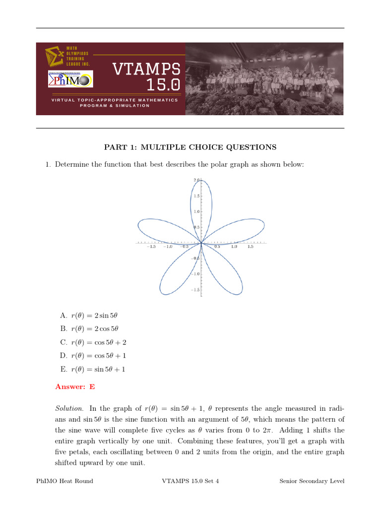 Ss - Vtamps 2024 4 | Download Free PDF | Circle | Complex Analysis