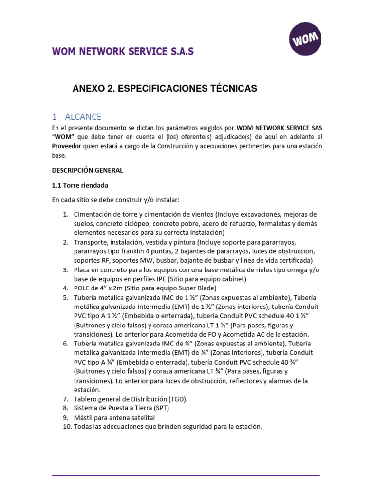 Anexo 2. Especificaciones Técnicas | PDF | Hormigón | Fundación (Ingeniería)