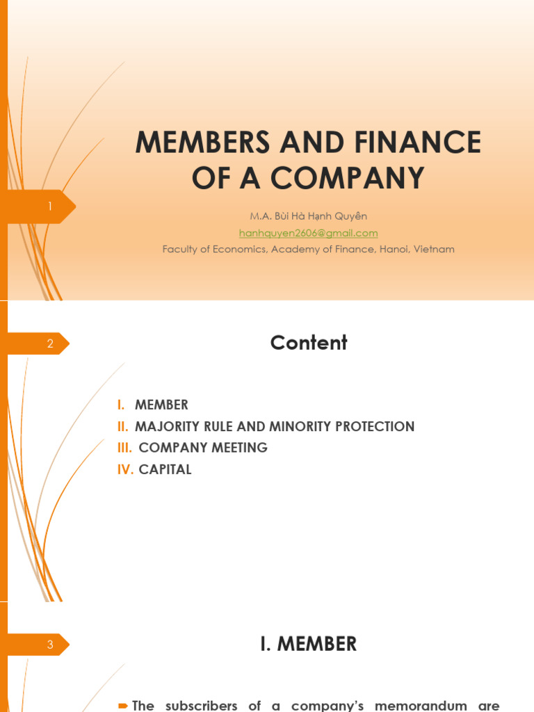 C4 - Members and Finance | Download Free PDF | Stocks | Security Interest
